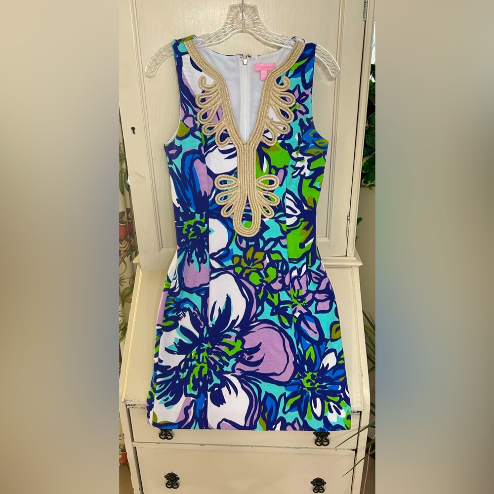 Lilly Pulitzer Janice Shift Catwalk Dress Size S - Gem